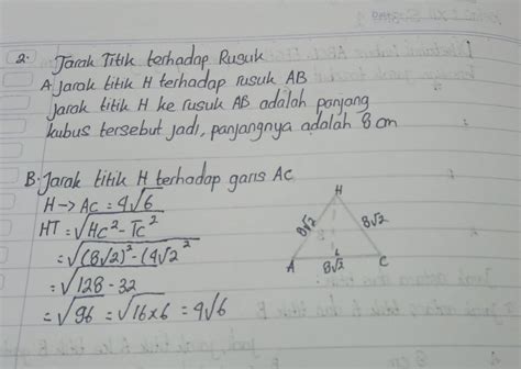 Cara Menghitung Jarak Titik Ke Titik Garis Dan Bidang