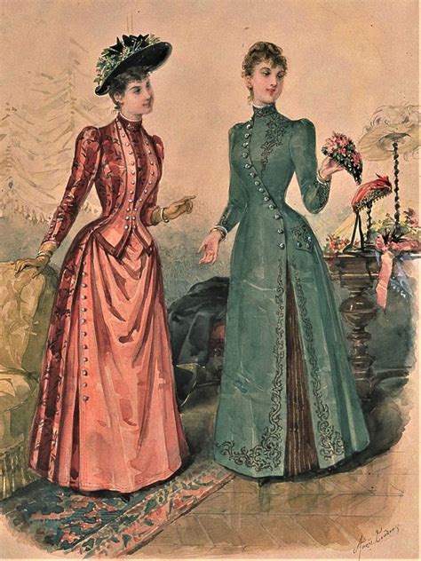 La Mode Illustree 1889 Fashion Illustration Vintage Victorian Era