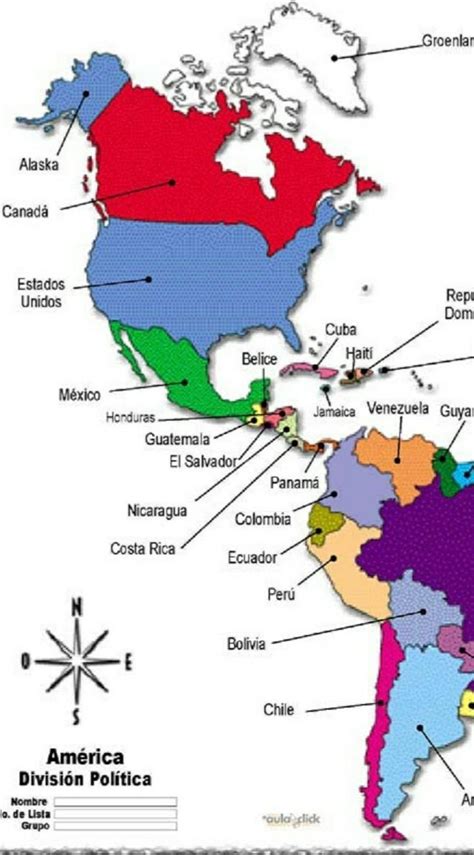 croquis de América con sus límites y puntos extremos Brainly lat