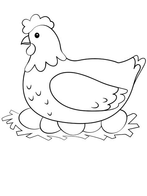 34 Desenhos De Galinhas Para Colorir