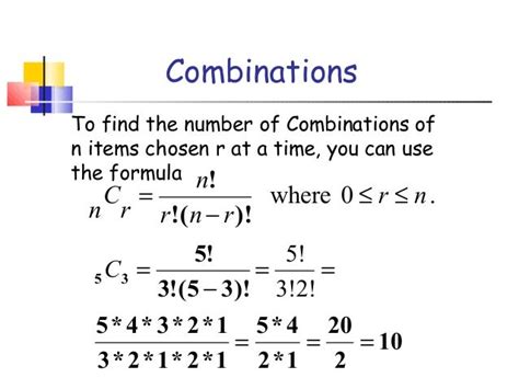 permutations and combinations