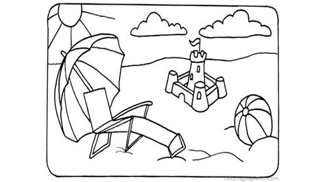 Dibujo De Playa Para Colorear Y Pintar 28814