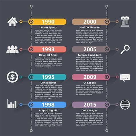Ilustración vectorial de la plantilla de diseño de infografías de línea
