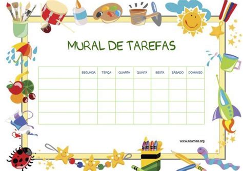 mural de tarefas Quadro de rotina para criança Quadros de tarefas