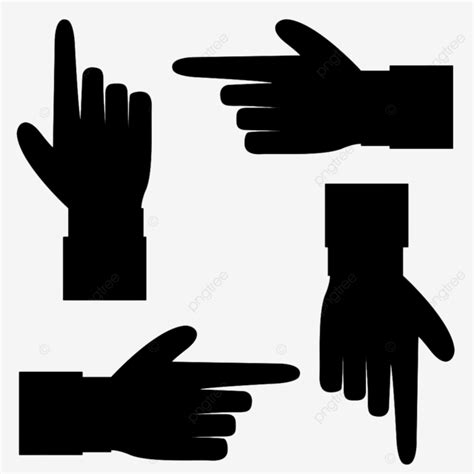 Pointing Finger Hand Silhouette Vector Png Black Silhouette Of Hand