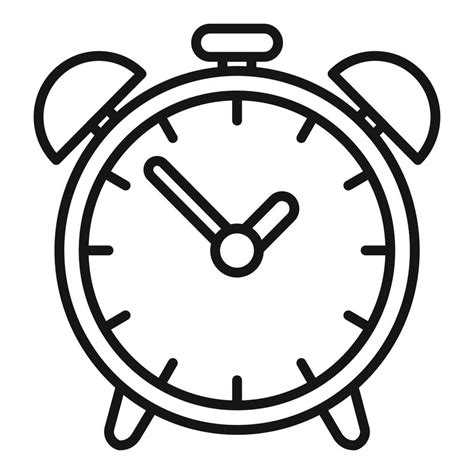Alarm Clock Icon Outline Vector Office Time Vector Art At