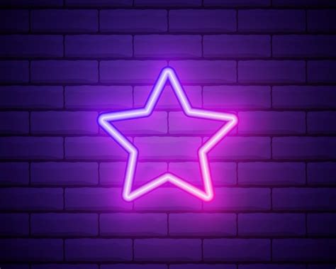 Estrella De Ne N Marco De Estrella Rosa Brillante Sobre Fondo De Pared