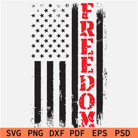 Distressed Flag Freedom Svg Veterans Day Celebrations Grunge Flag Svg