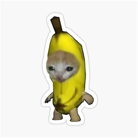Sad Banana Cat Sticker For Sale By NikolaandAnchy Redbubble