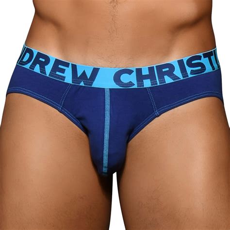 Andrew Christian Almost Naked Happy Briefs Navy INDERWEAR