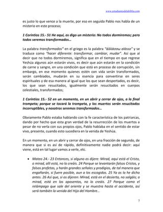 1 Corintios 15 4ª Parte La resurrección de los muertos pdf