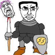 Soybooru Post Soyjaks Angry Armor Closed Mouth Clothes Ear