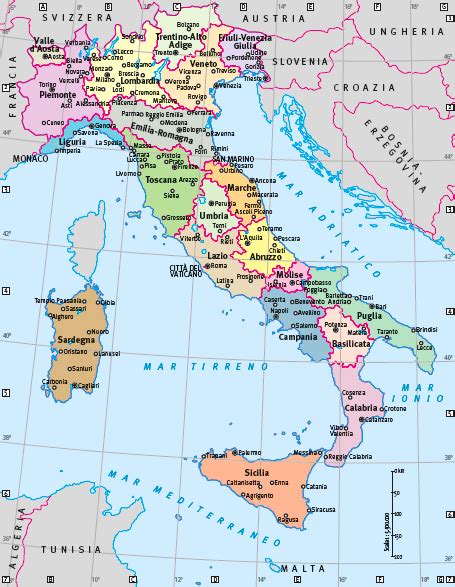 torrente Falsità gargarismo carta geografica con scala di riduzione