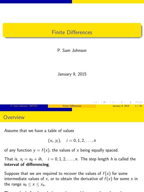 finite differences pdf finite difference polynomial