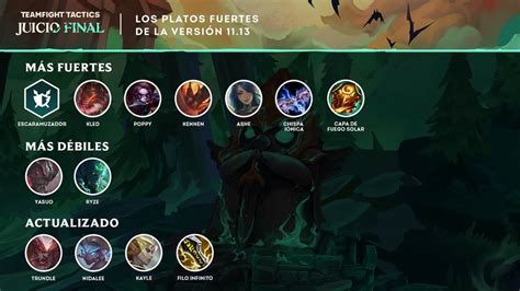 Notas Parche 11 13 TFT Muchos Cambios A Campeones De Todos Los Costes