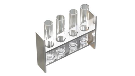 D Render Of Empty Experimental Test Tube In Socket Science Laboratory