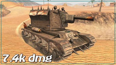 Smasher Frags K Dmg Wot Blitz Youtube