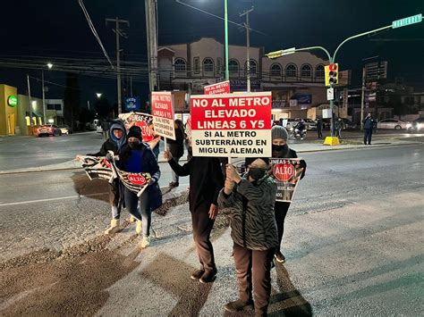 Continúan protestas por construcción de la Línea 6 del Metro