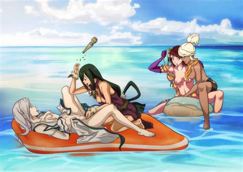 Rule Girls Alternate Costume Barefoot Bikini Breasts Breasts Out