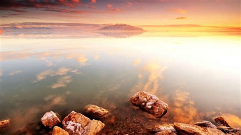 Wallpaper Sunlight Landscape Sunset Sea Water Rock Nature