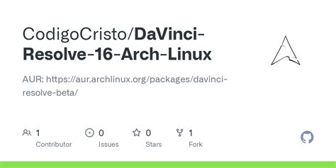 GitHub CodigoCristo DaVinci Resolve 16 Arch Linux AUR Https Aur