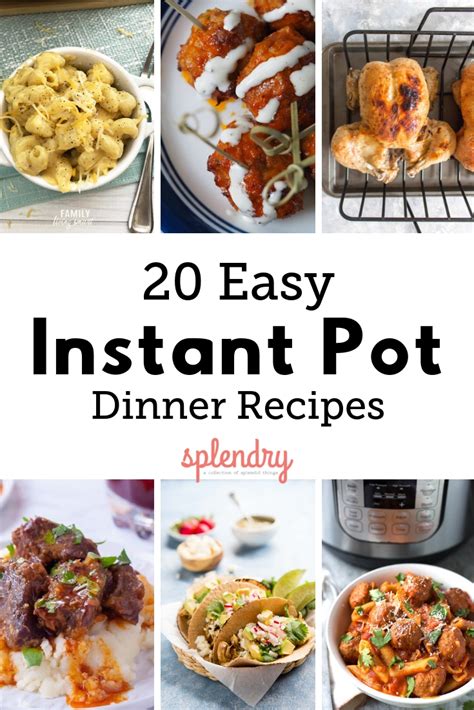 20 Easy Instant Pot Dinner Recipes Perfect For Beginners Splendry