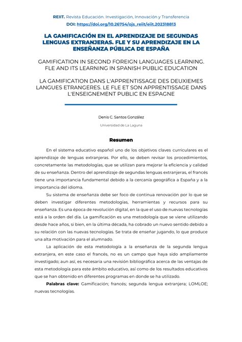 PDF gamificación en el aprendizaje de Segundas Lenguas Extranjeras