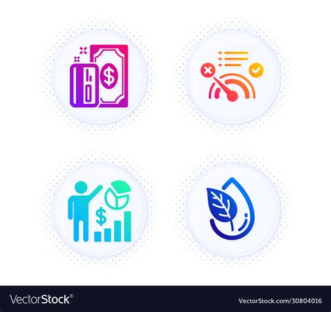 Payment Seo Statistics And No Internet Icons Set Vector Image
