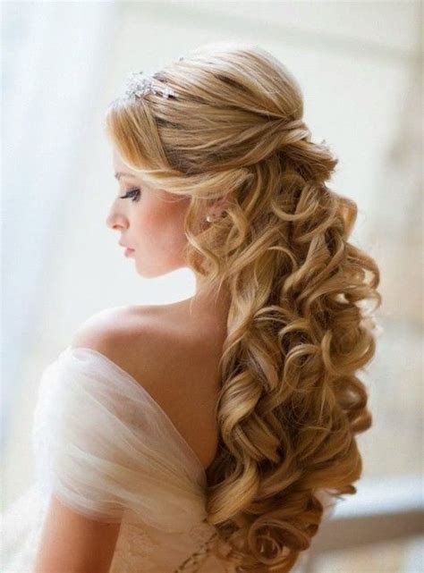 Curly Hairstyles For Wedding Half Up