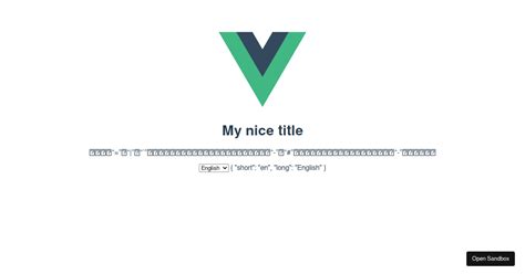 Vue I18n Example Forked Codesandbox
