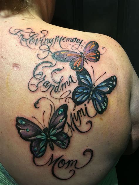 Beautiful Butterfly Tattoo In Memory Butterfly Tattoos For Women