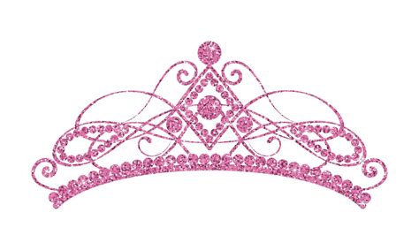 Glittering Diadem Pink Tiara Isolated On White Background 360755