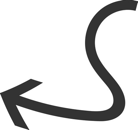 svart pil och pekare illustration böjd riktning pil en vänster pil