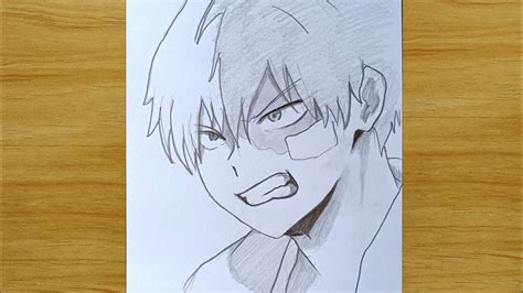 How To Draw Shoto Todoroki Easy Step By Step Anime Drawing My Hero
