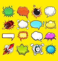 Comic Speech Bubbles Royalty Free Vector Image