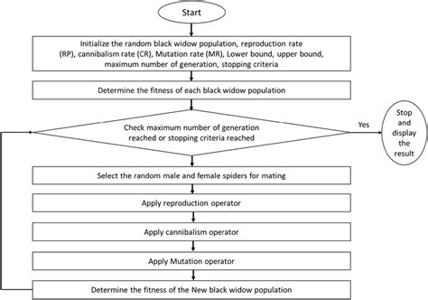 flow chart of black widow optimization algorithm in this proposed research download scientific
