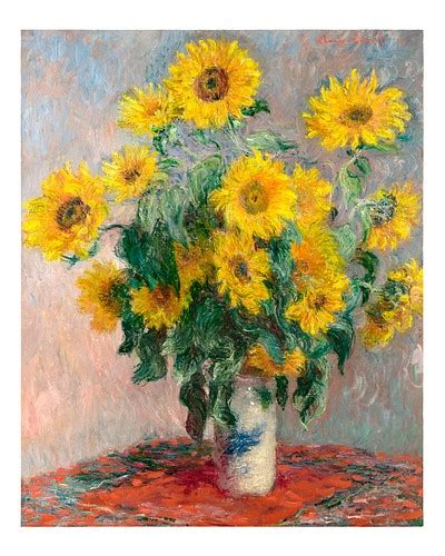 Claude Monet Sunflower Poster Famous Premium Photo Rawpixel