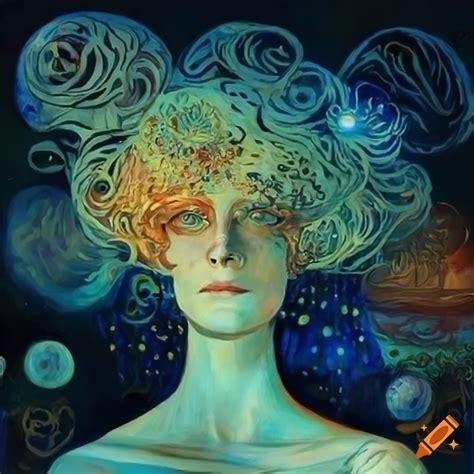 Surreal Planets Shaded Fragments Glowing Orbs Dreamy Landscapes