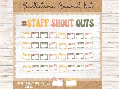 Staff Shout Outs Bulletin Board Wall Letters Shout Out Card Printable