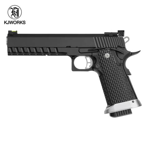 Kj Works Hi Capa Vollmetall Softair Co Pistole Schwarz Kaliber M