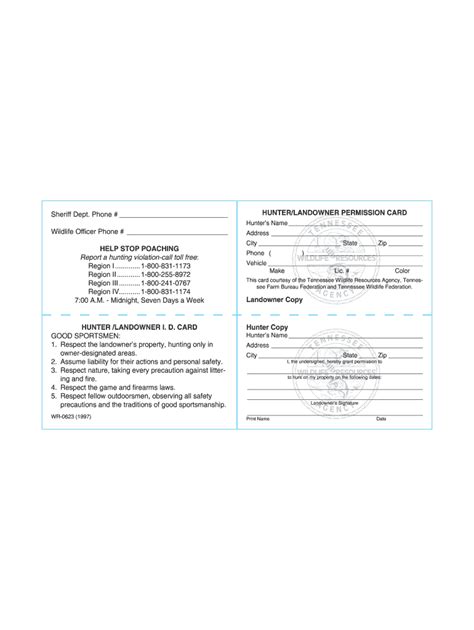 Georgia Hunting Permission Form