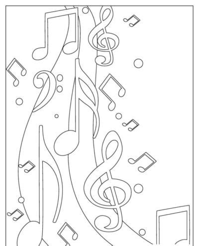 Coloriage Notes de Musique à imprimer