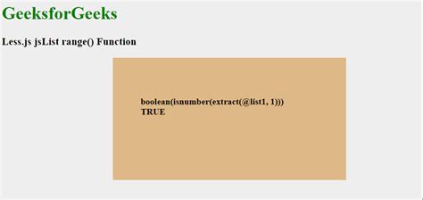 less js jslist range function geeksforgeeks