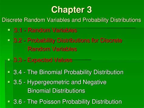 Chapter 3 Discrete Random Variables And Probability Distributions Ppt