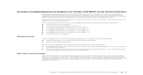example configuring network regions for vlans with mstp [pdf document]