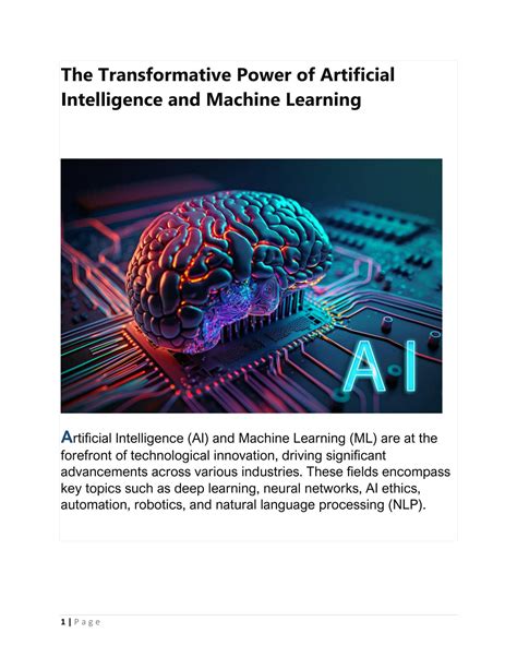 Solution The Transformative Power Of Artificial Intelligence And