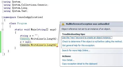 Null Reference Exception Due To Null String In C Computing Technology