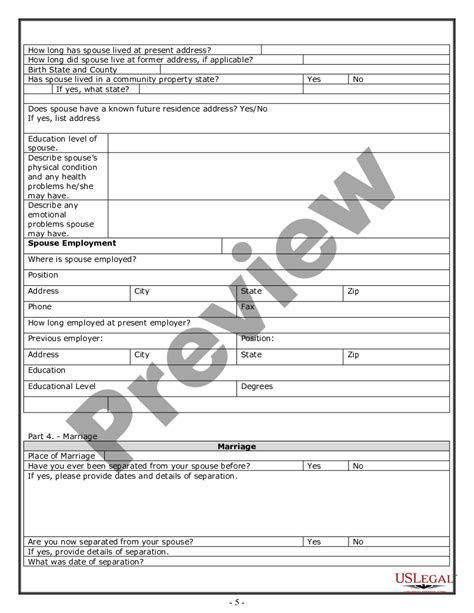 Idaho Divorce Worksheet And Law Summary For Contested Or Uncontested