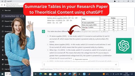 Summarize Tables In Your Research Paper Using Chat Gpt Research Paper