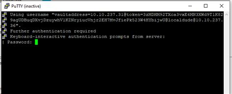 Error Further Authentication Required And Keyboard Interactive Authentication Prompts From